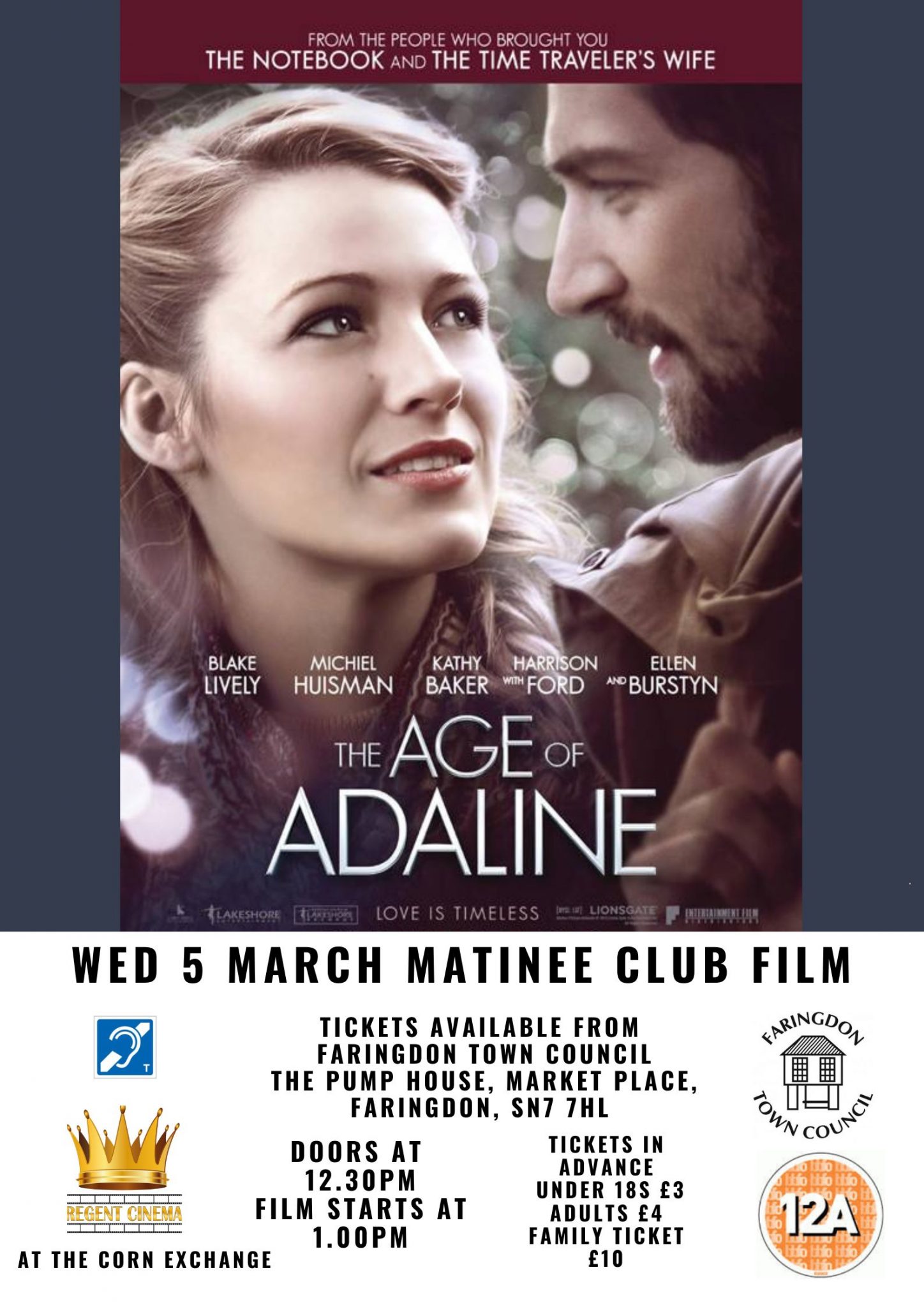 Age of Adaline poster – Faringdon Town Council